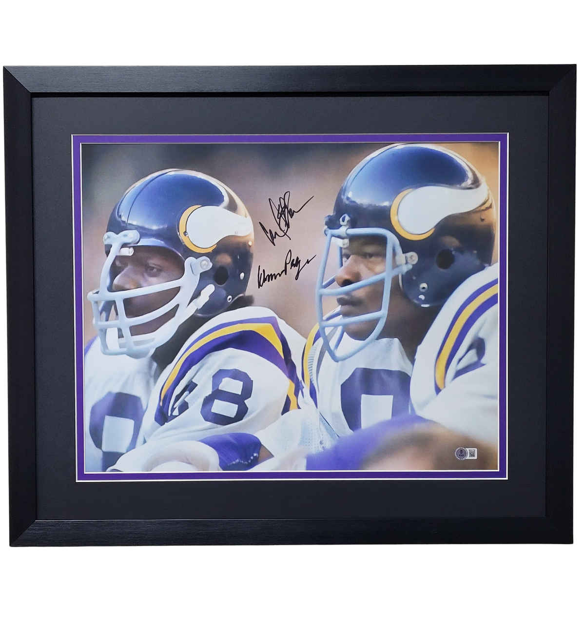 Alan Page and Carl Eller Dual Signed & Professionally Framed 16x20 Pho ...